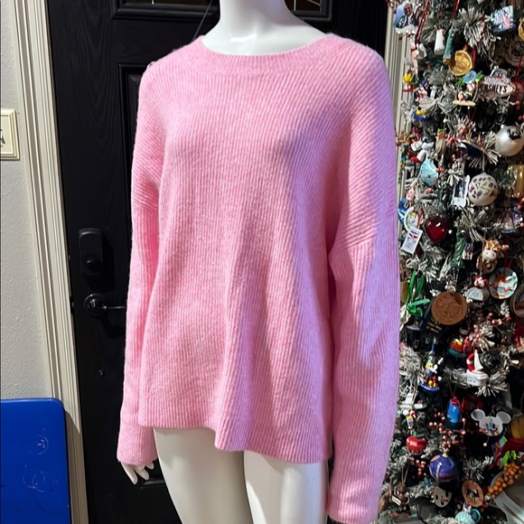 J. Crew Factory | Sweaters | J Crew Factory Soft Pink Crew Neck Sweater ...